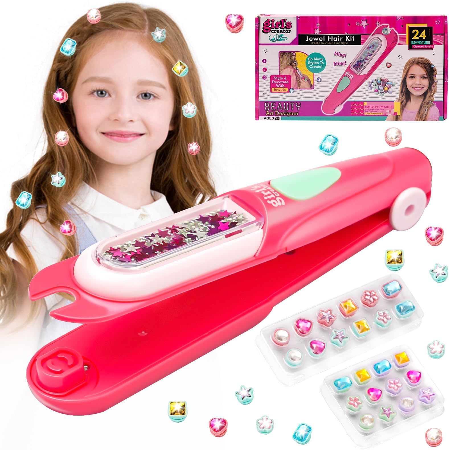 Amazon.com : Conair Quick Gems Hair Jeweler - Add Sparkle to Your Hair ...