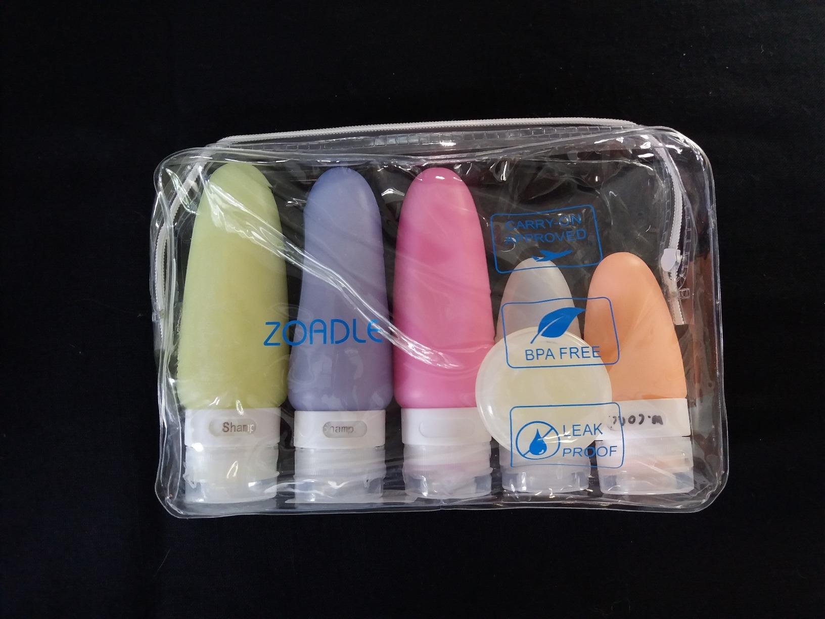 ZOADLE Squeezable Silicone Travel Bottles Under 100ml with Clear ...