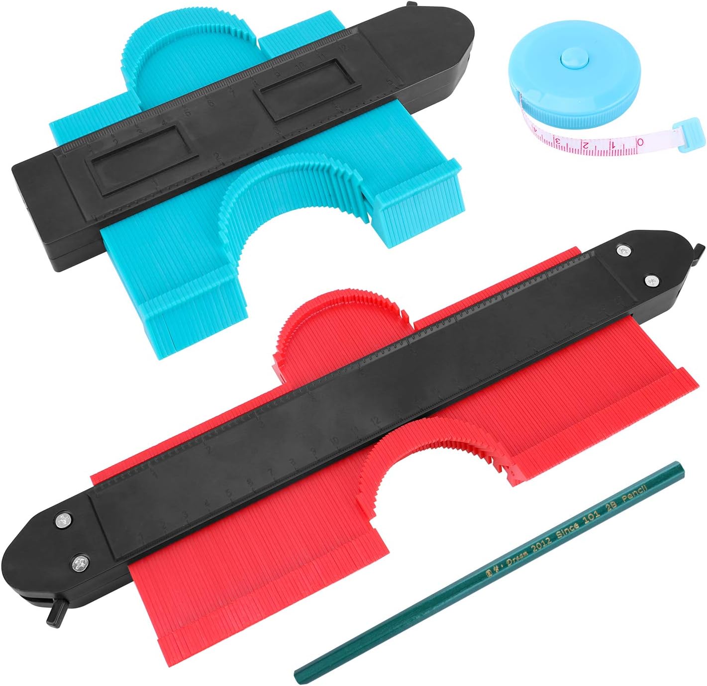 2 Pack Contour Gauge Profile Tool with Lock 10inch and 5inch, Shape ...