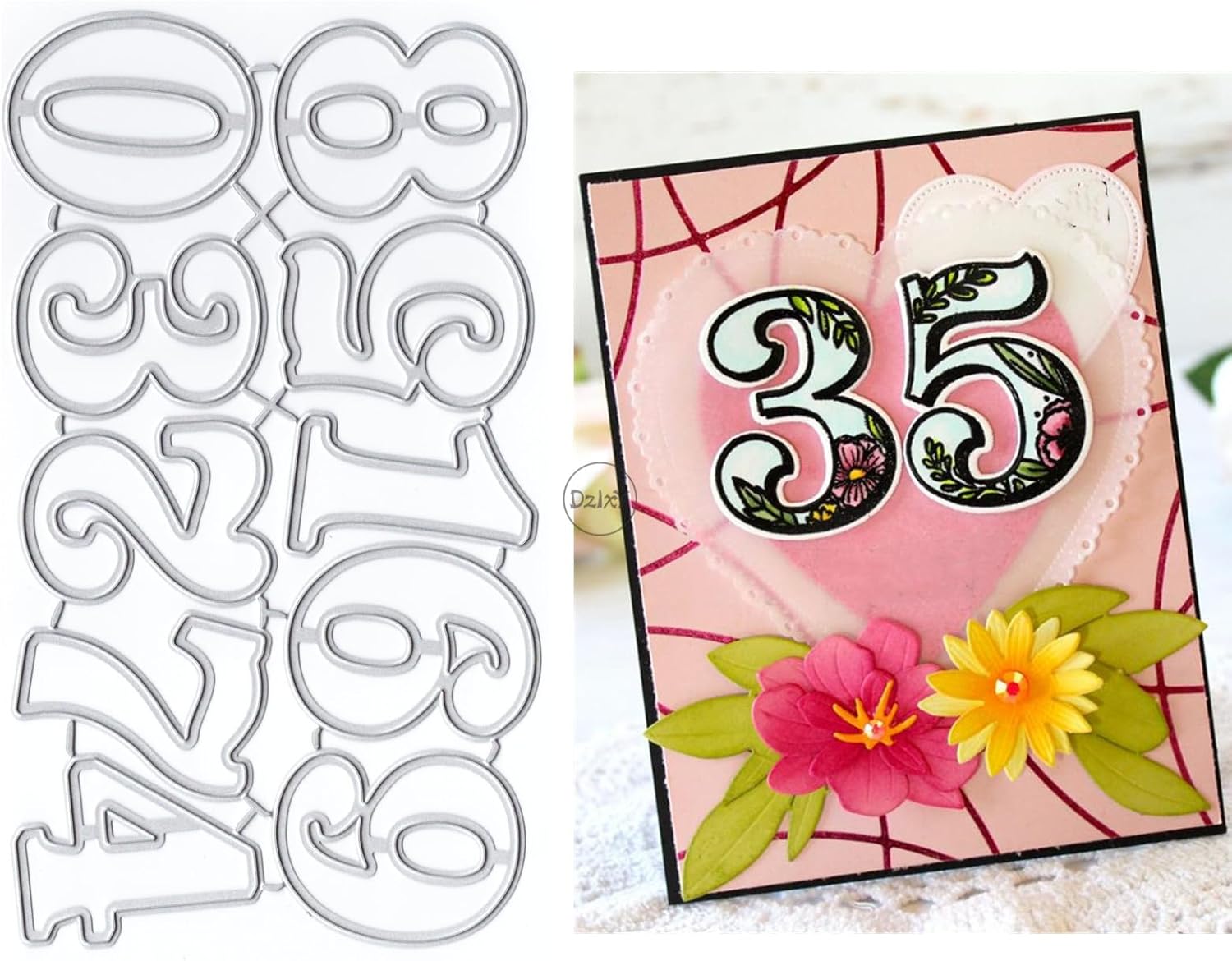 Amazon.com: DzIxY Arabic Numbers Metal Cutting Dies for Card Making Kit ...