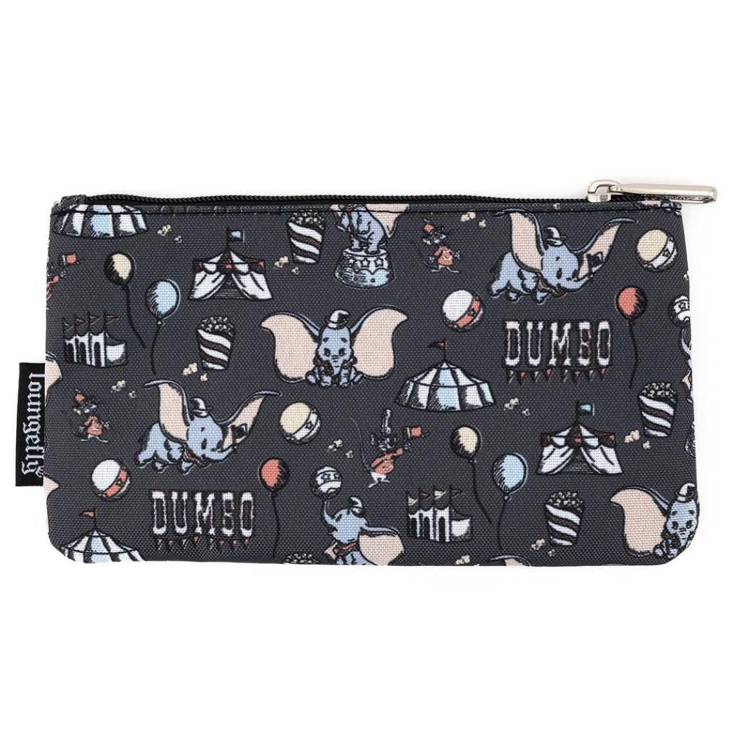 Amazon.com: Loungefly Disney Dumbo Circus Big Top AOP Gray Nylon Pouch ...