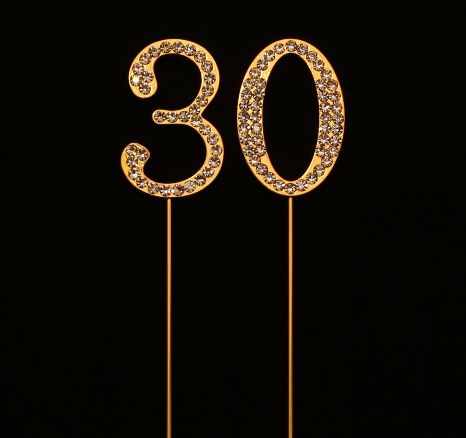 Amazon.com: Numbrer 30 for 30th Birthday or Anniversary Cake Topper ...