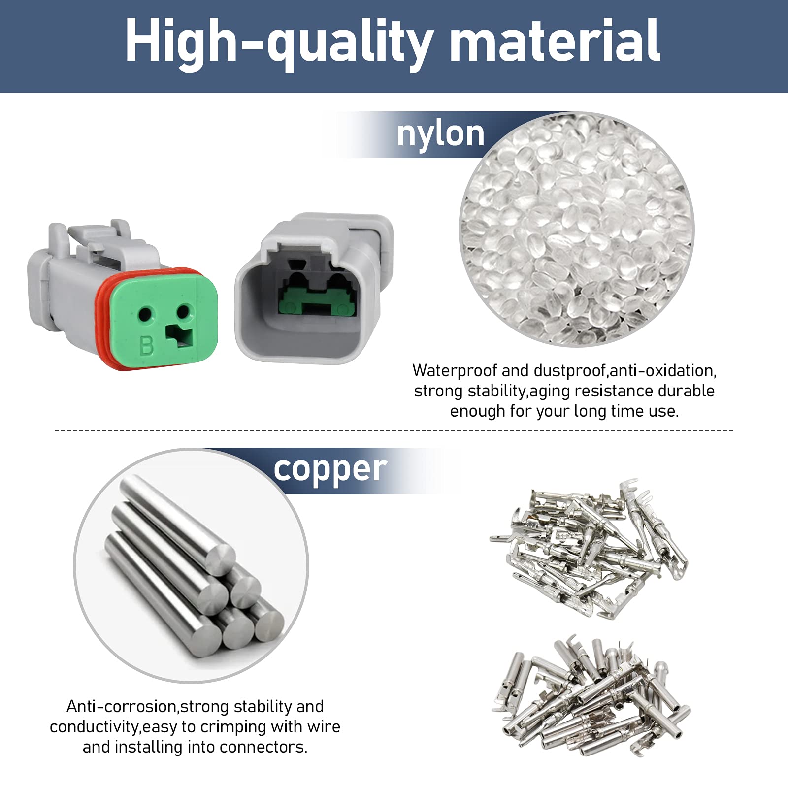 Snapklik.com : CHCSHH 5 Kit 2 Pin Way Deutsch DT Series Connector