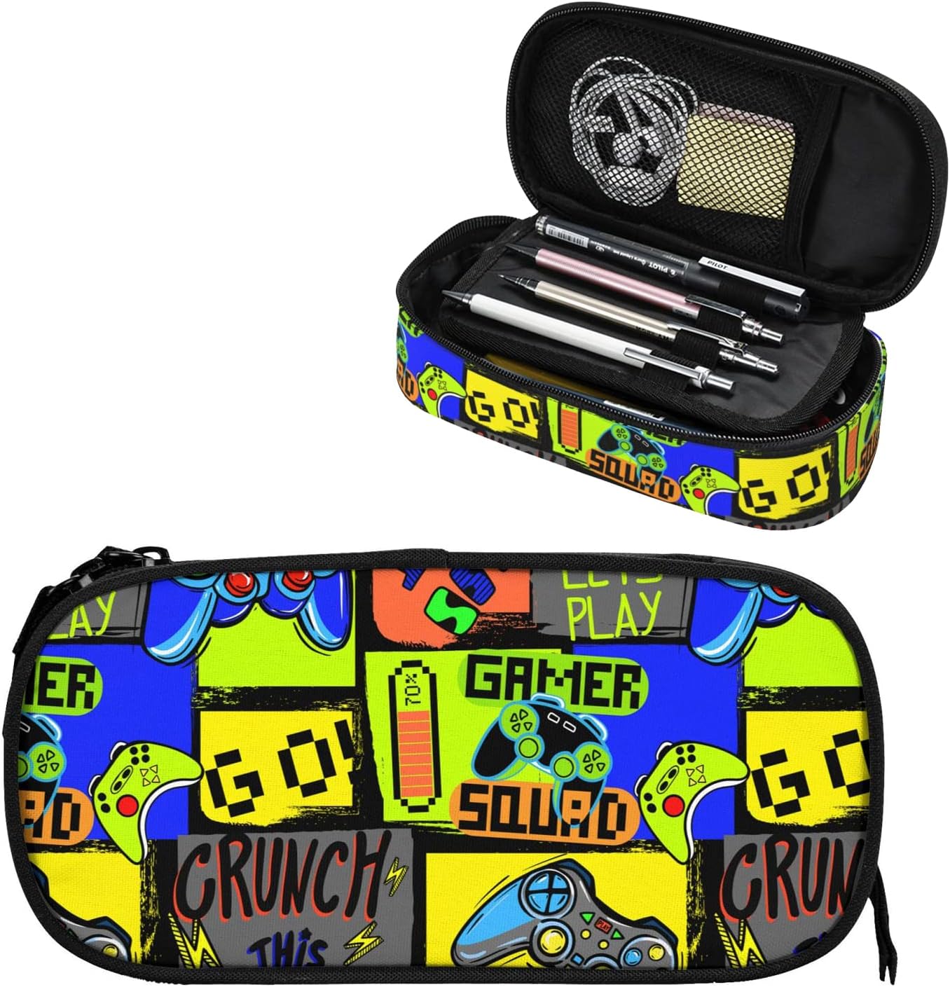 Amazon.com: SOOCUTE School Boys Pencil Bag Pen Case With Compartments ...