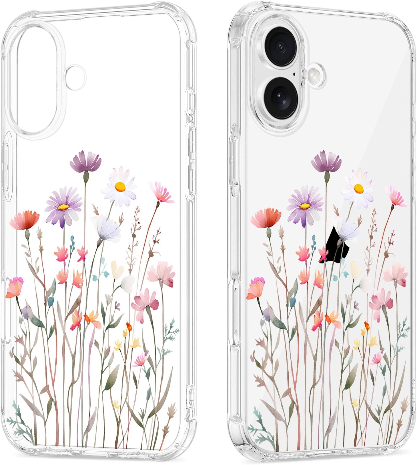 Amazon.com: GREATRULY Floral Clear Case for iPhone 16 for Women Girls ...