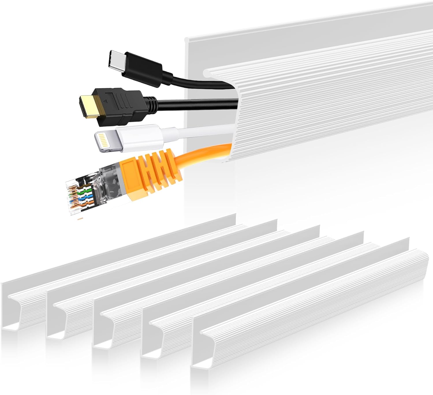 Gestión de cables debajo del escritorio Canal J – Solución ordenada y ...
