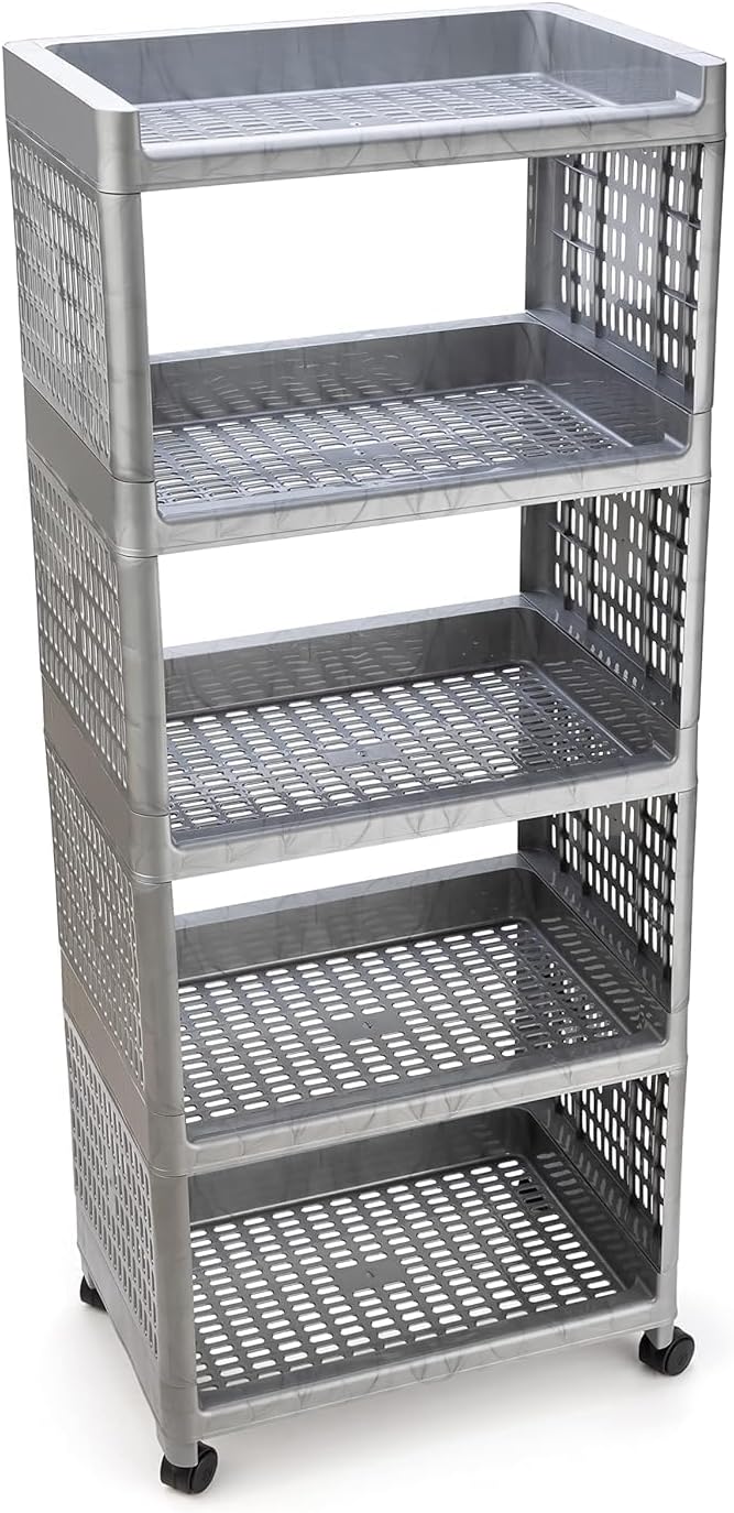 NYTK RETAIL Plastic 5 Tier Multi-Purpose Storage Organizer Kitchen and ...