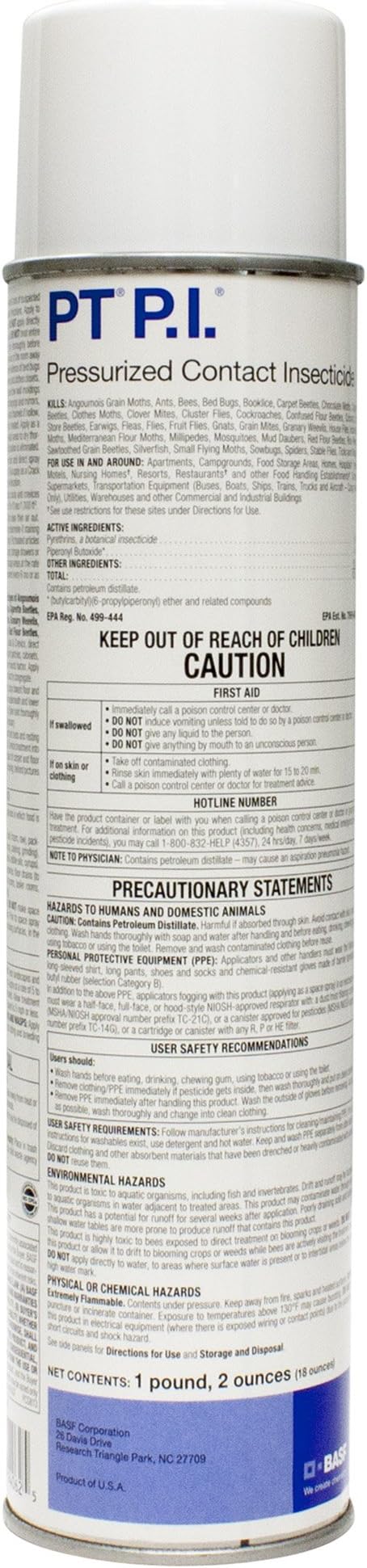 Amazon.com: BASF PI10245 PT P.I. Contact Insecticide : Patio, Lawn & Garden