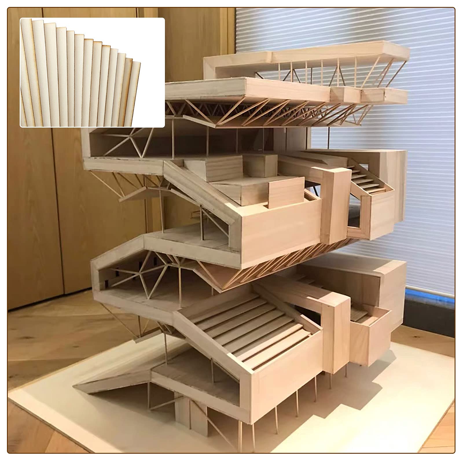 Snapklik.com : Rectangle Unfinished Wood Pieces 6 X 12 Inch, 25 Pcs Blank Basswood Sheets 1/8 ...