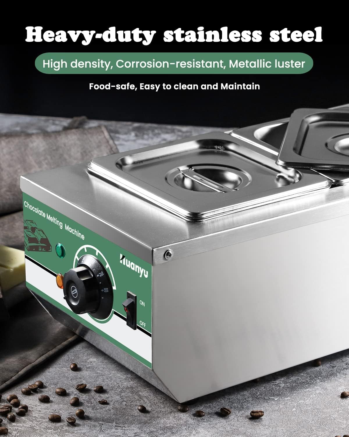 Buy Huanyu 600W Commercial Chocolate Tempering Machine 30℃~80 ...