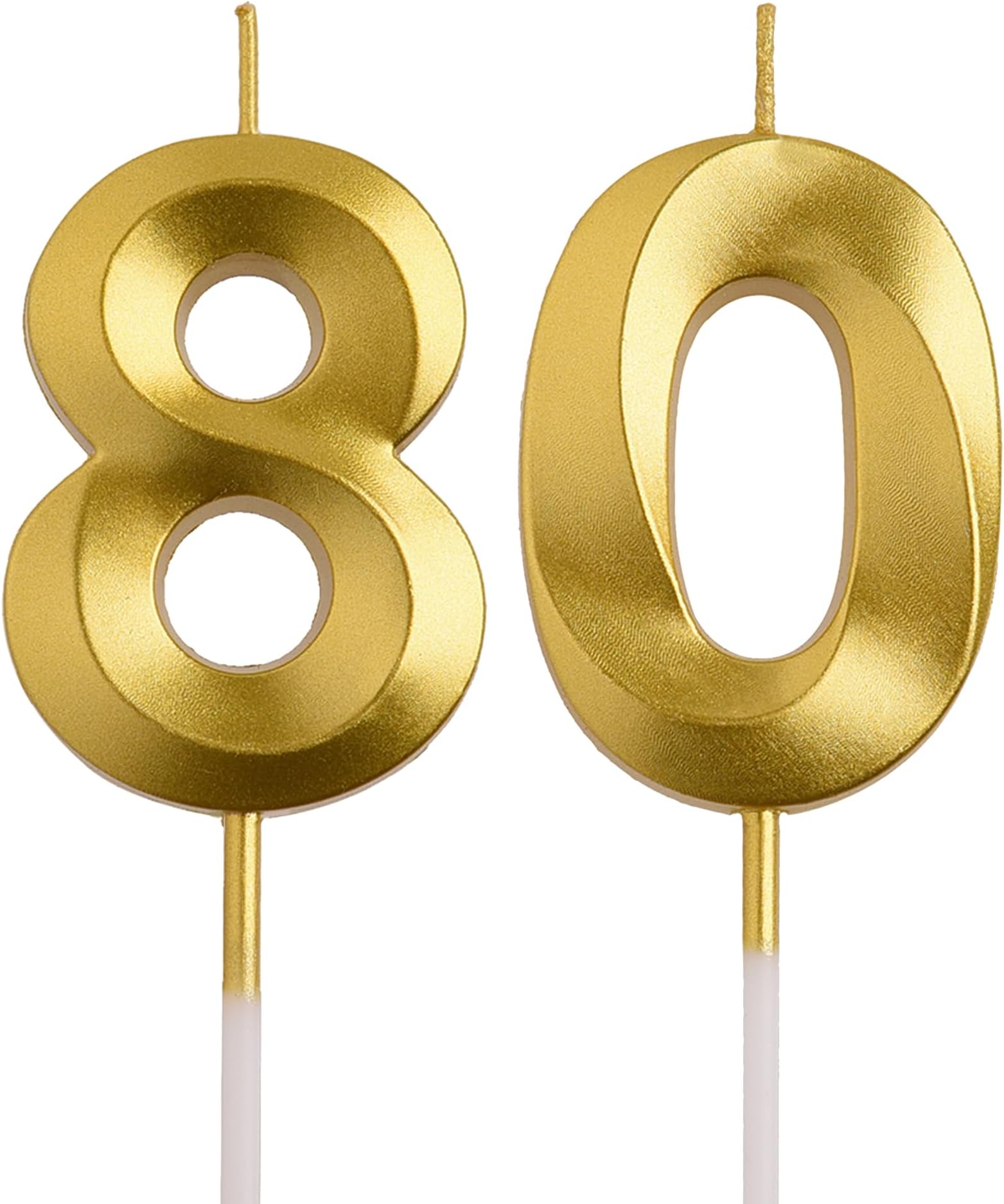 Amazon.com: AOOLADA 51st Birthday Candles, Gold 51 Year Old Number ...