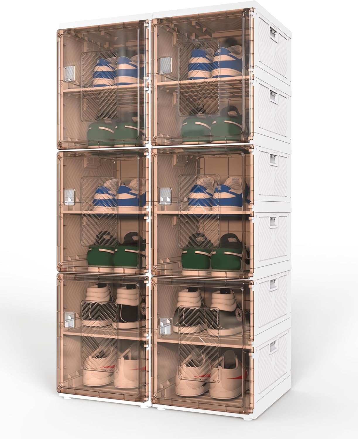 Amazon.com: Latoxcaa 6 Tiers Foldable Shoe Storage, No-Tool Assembly ...