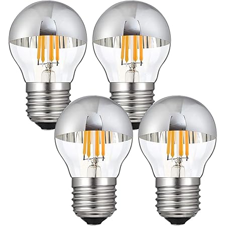MD Lighting 4W Half Chrome Light Bulbs G25(G80), E26 Warm White 2700K ...