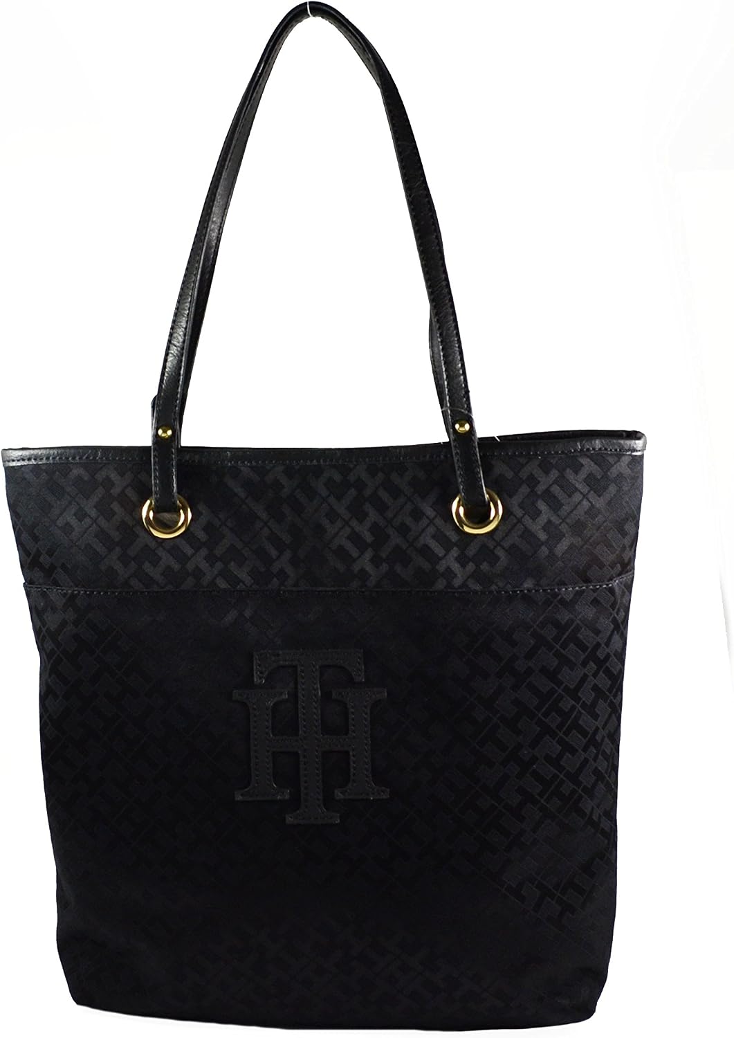 Tommy Hilfiger TH Logo Shoulder Tote Bag: Handbags: Amazon.com