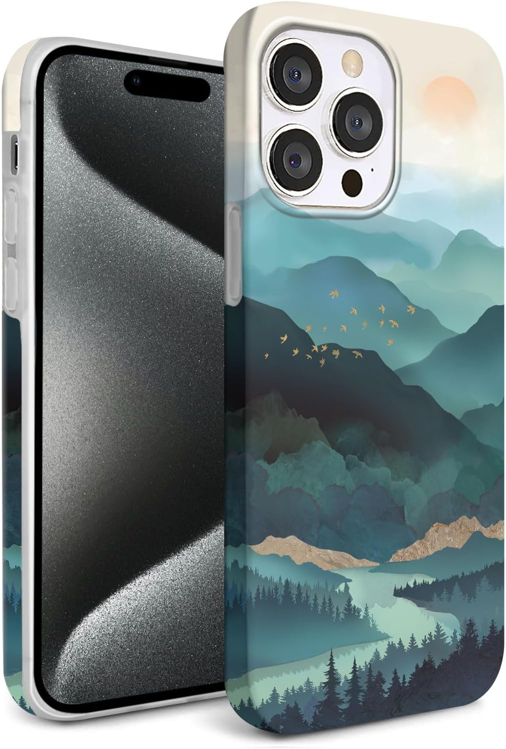 Amazon.com: Boho Floral Forest Pine Tree Nature Mountain Case for ...