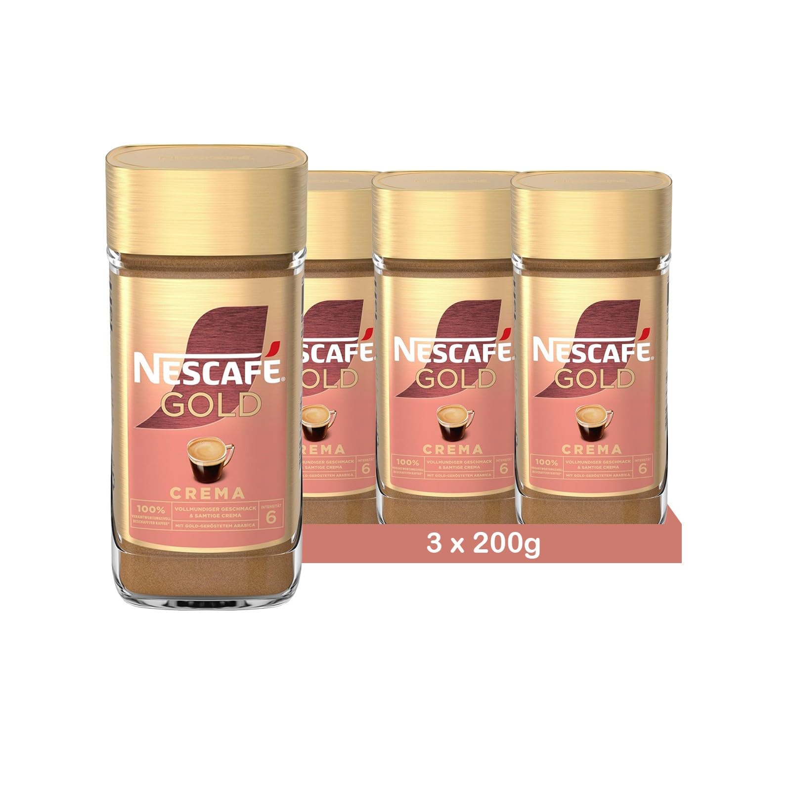 NESCAFÉ Gold Crema (3 x 200g) : Amazon.fr: Epicerie