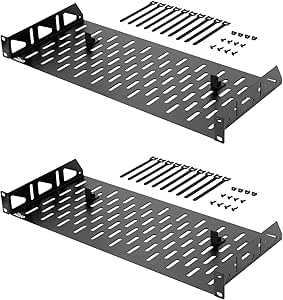 Amazon.com: Tecmojo 1U Rack Shelf,19 inch Rack Shelf 8 inch Depth,Rack Mount Shelf with Anti ...