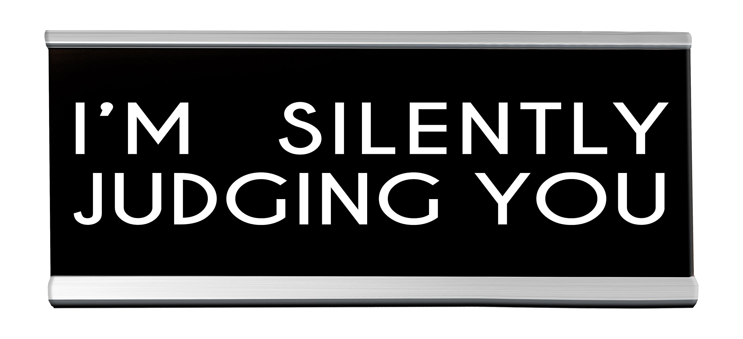 Amazon.com: Wellspring "Judging You" Acrylic Desk Sign - Witty and ...