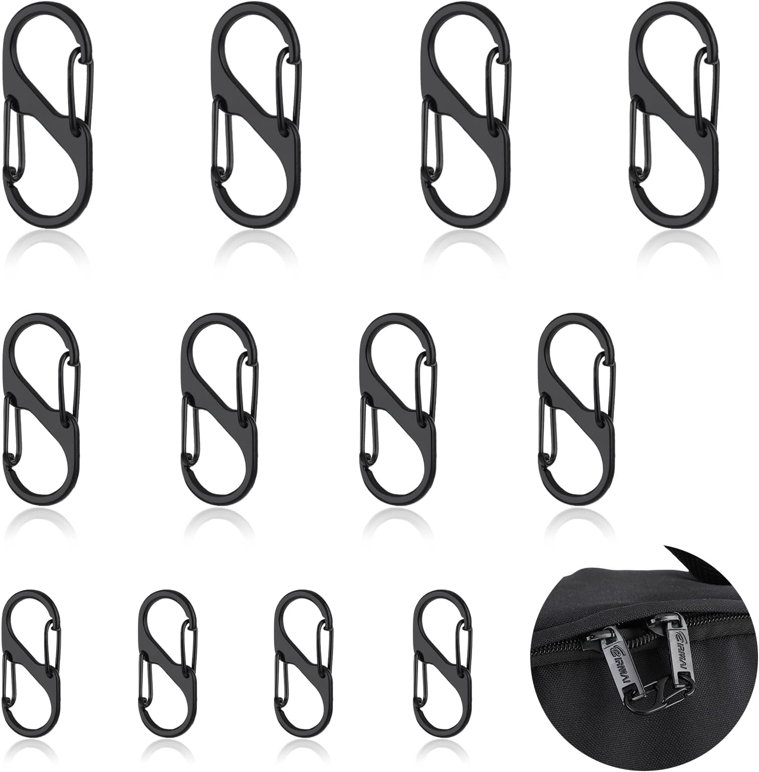 Amazon.com: Mabor Zipper Clips Anti Theft Deterrent, 4 PCS Small Zipper ...