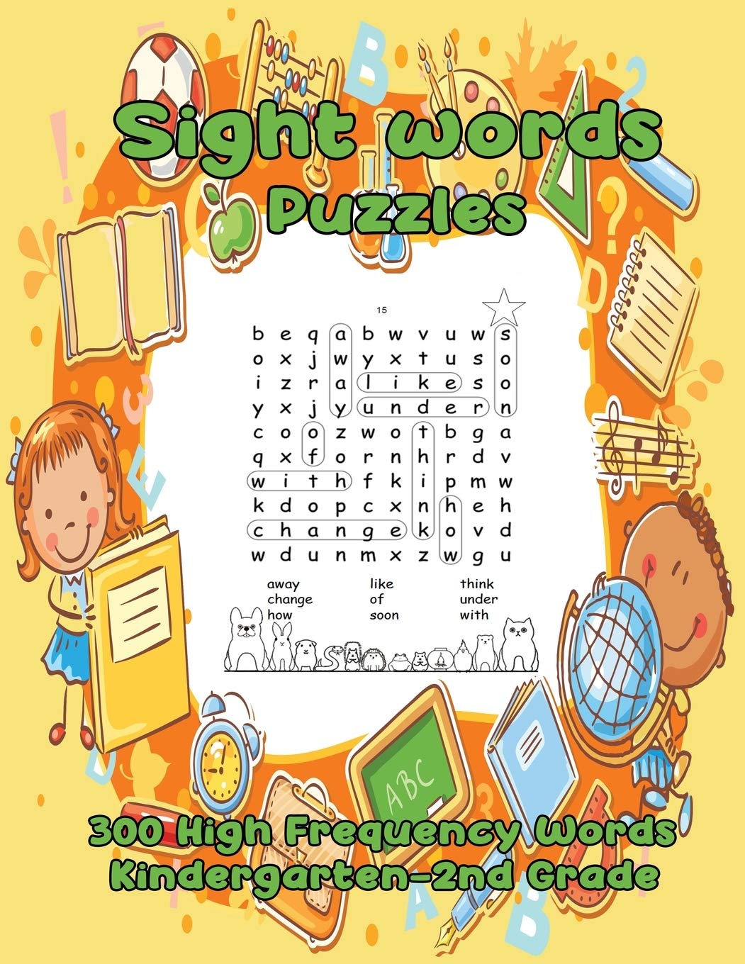 Sight Words Puzzles: 300 High Frequency Words Kindergarten-2nd grade ...