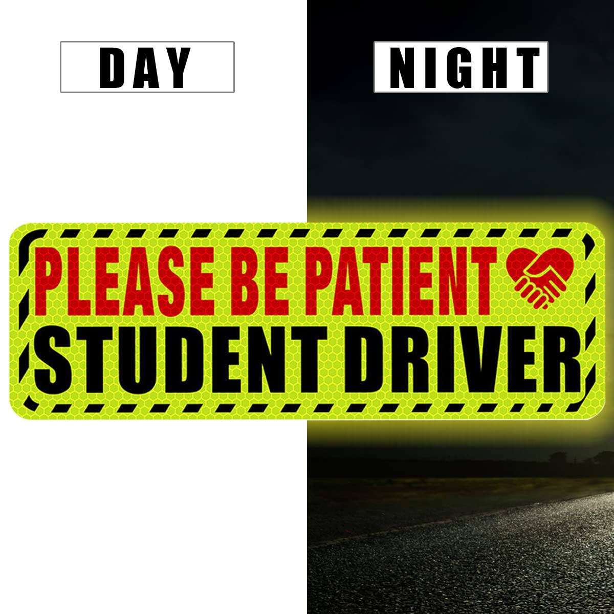Snapklik.com : Student Driver Car Sticker, 3PCS Safety Warning Sign For ...