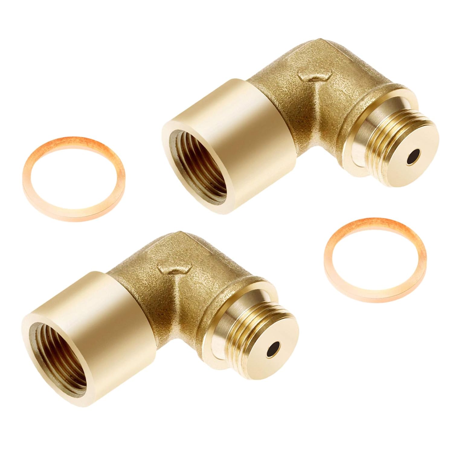 90 Degree Brass Extension Spacer, Angled Oxygen Sensor Extender Adapter ...