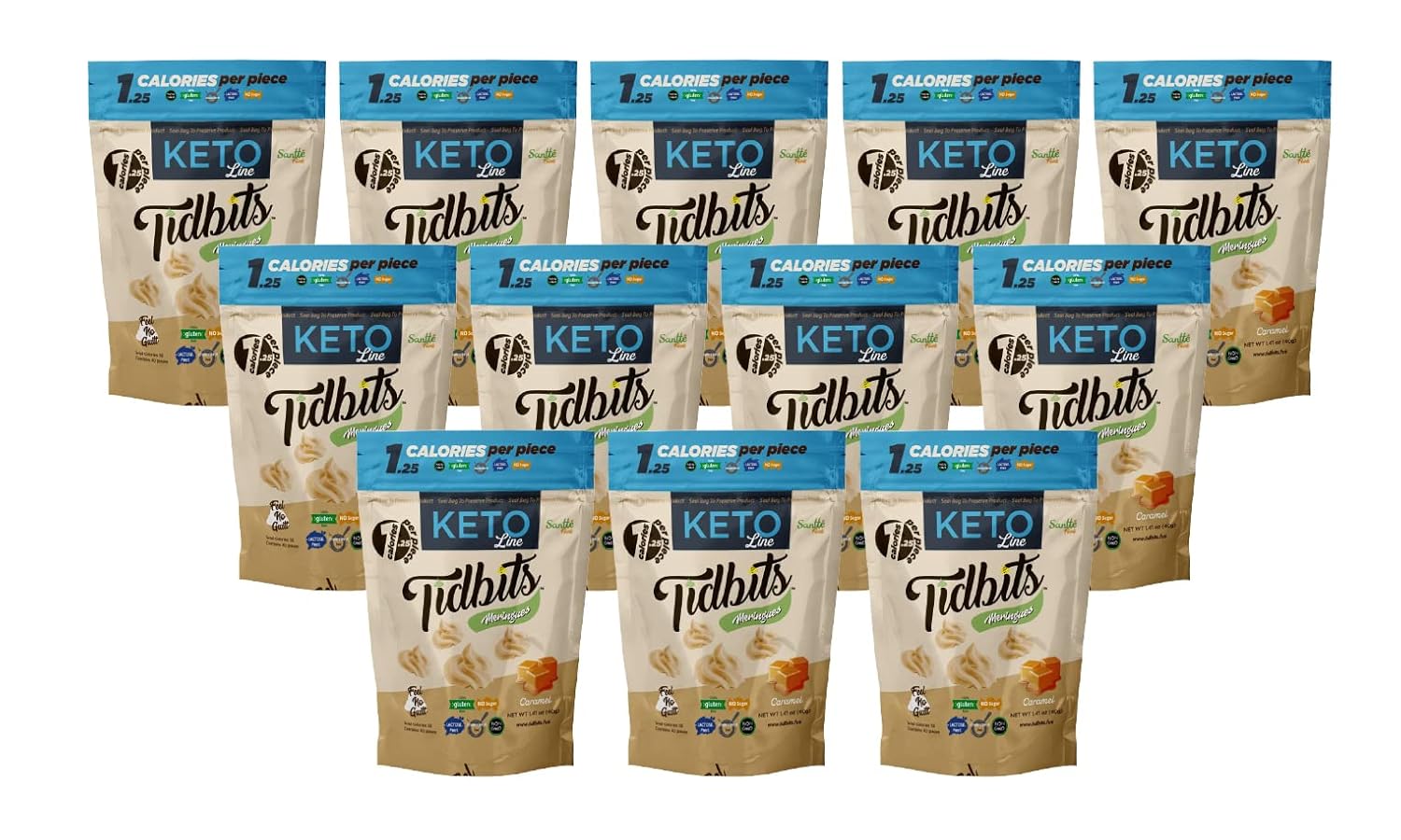 Amazon.com : TIDBITS FUN BITES Caramel Flavors KETO 12 Pack, low carb ...