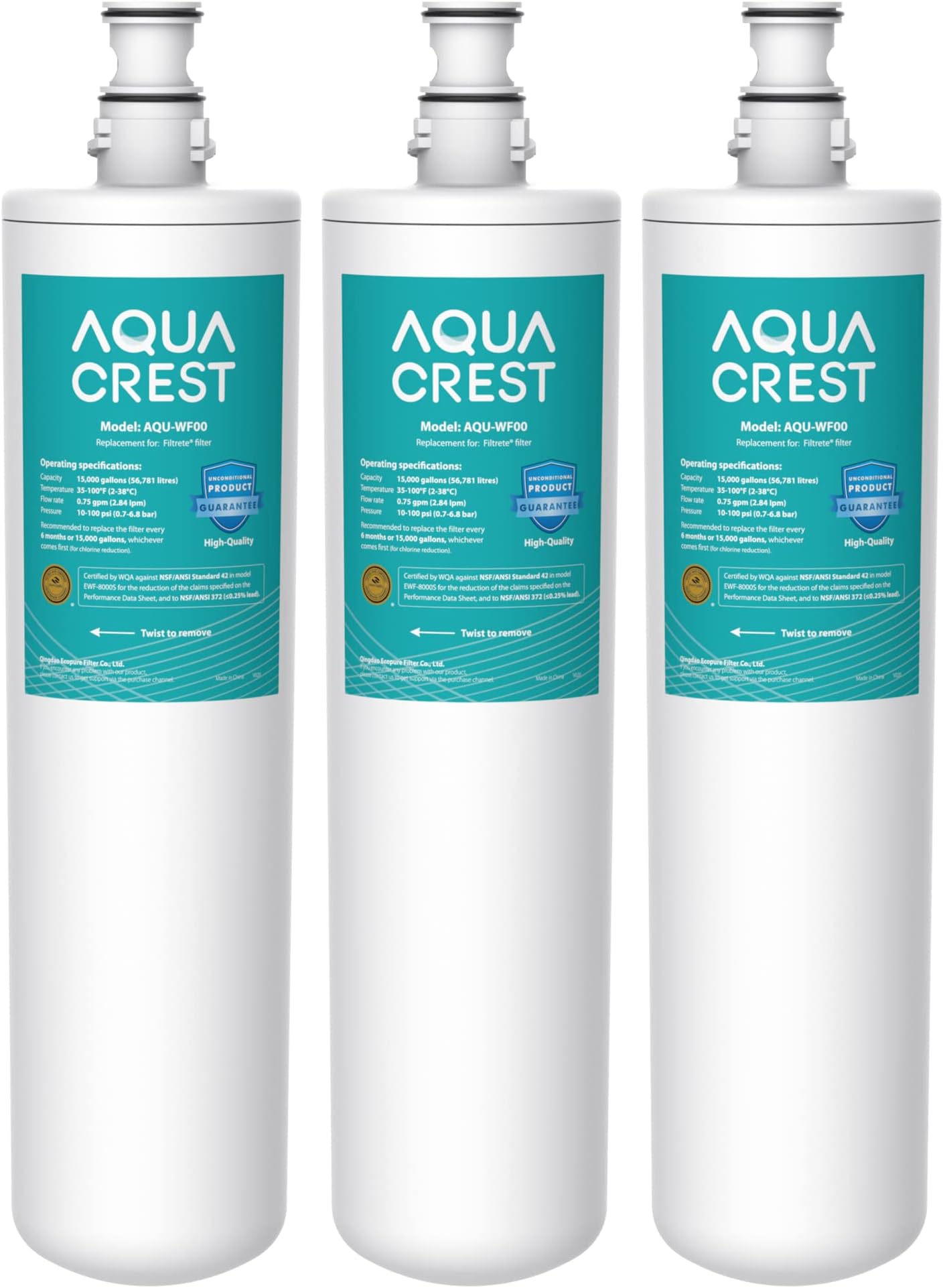 Amazon.com: PERCOLA HF20-S Water Filter, Compatible with 3M High Flow ...