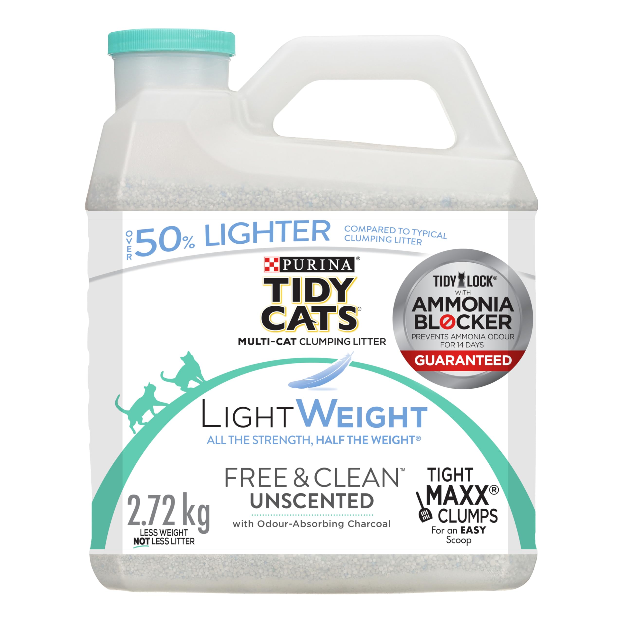 Tidy Cats Free & Clean Cat Litter, LightWeight Unscented Multi-Cat - 2. ...