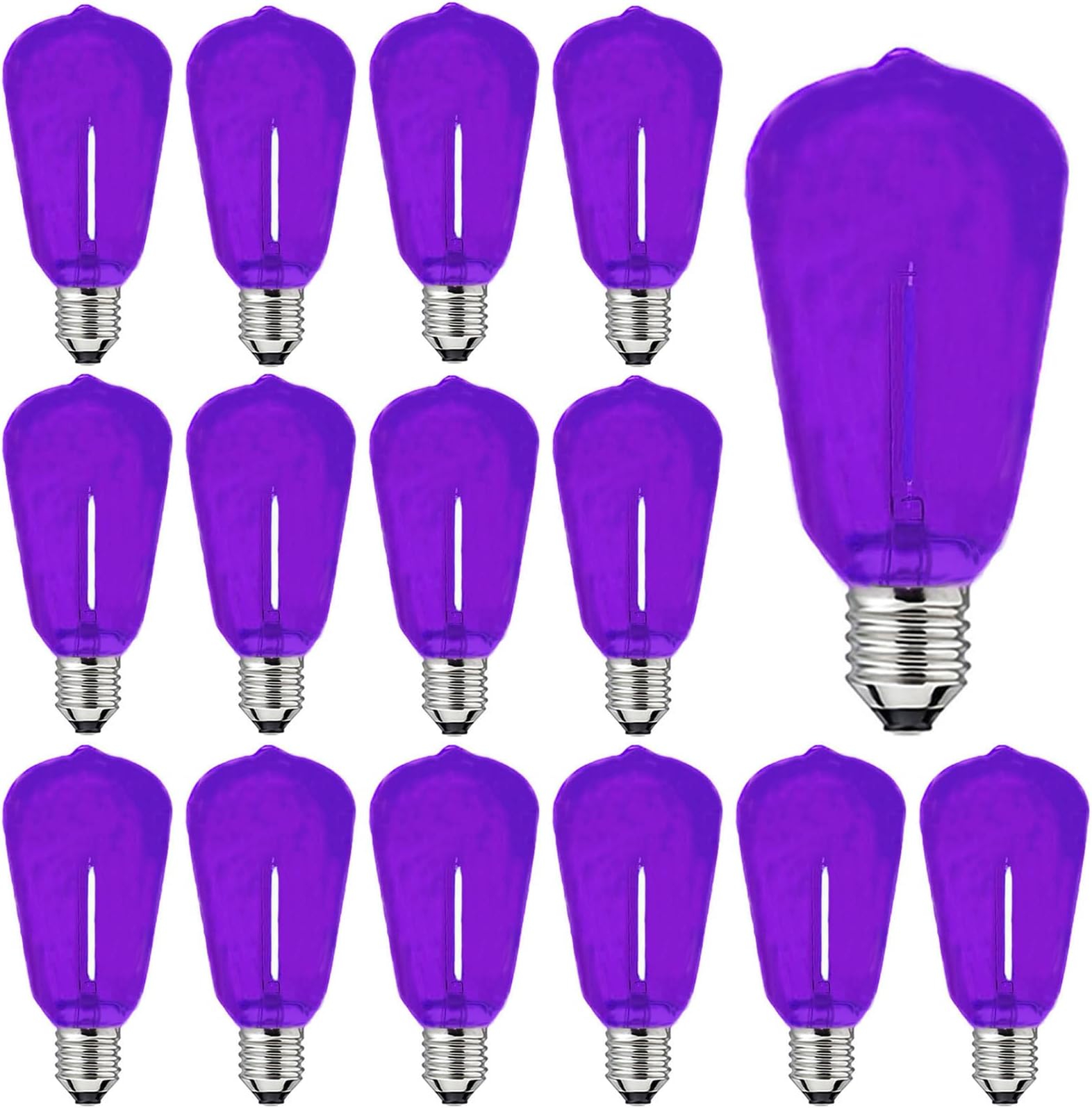 LRSUEYSKIN ST38 Replacement LED Bulb Purple 1W Shatterproof C7/E12 ...