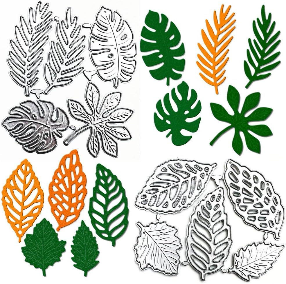 Amazon.com: Die Cuts for Card Making, Metal Leaf Die Cuts Craft Dies ...