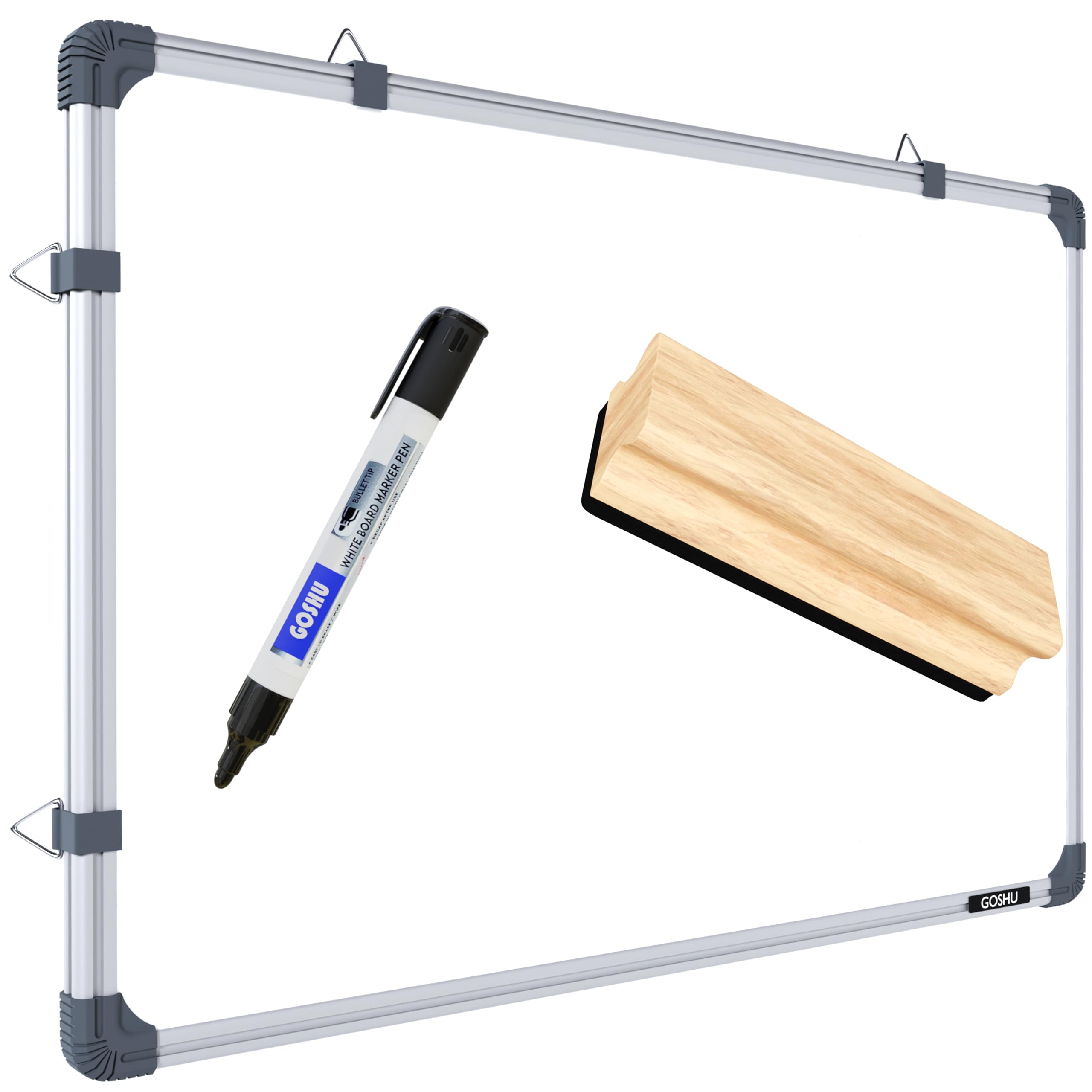 GOSHU White Board 2 feet x3 feet Double Sided Teaching Boards Both Side ...