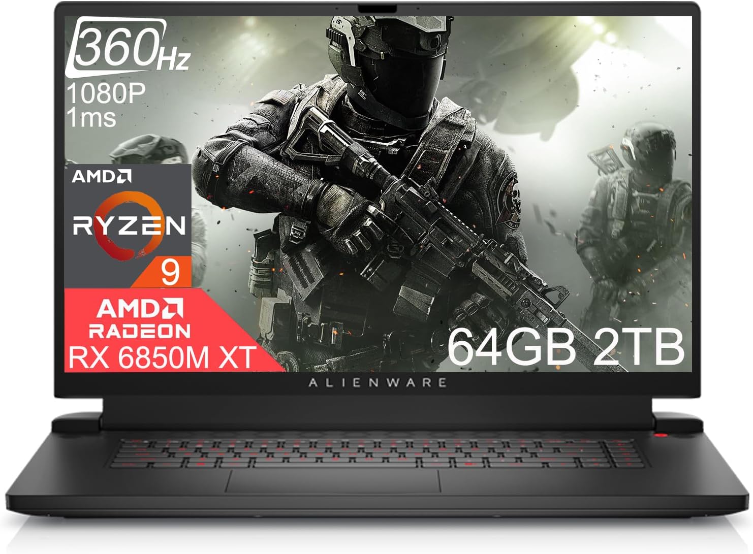 Amazon.com: Alienware m17 R5 17.3" 360Hz FHD 1ms (AMD Ryzen 9 6900HX ...