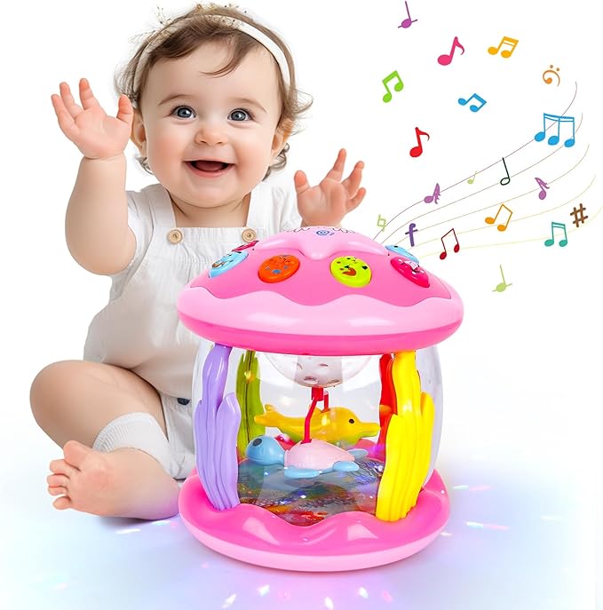 M SANMERSEN Baby Toys 6 to 12 Months - Ocean Projector Light Up Toys ...