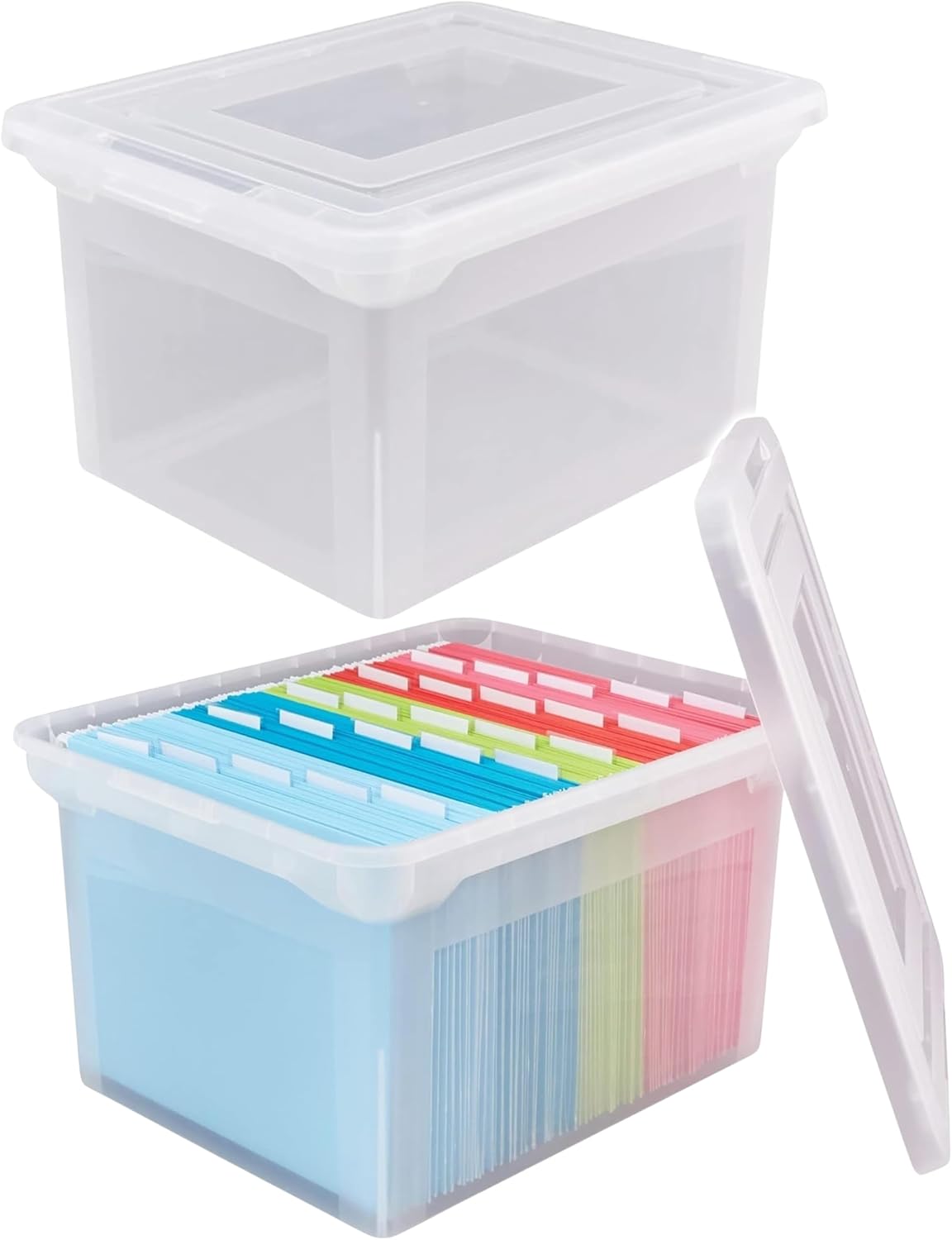 Amazon.com: Generic (2 Pack) - Letter and Legal Plastic File Tote With ...