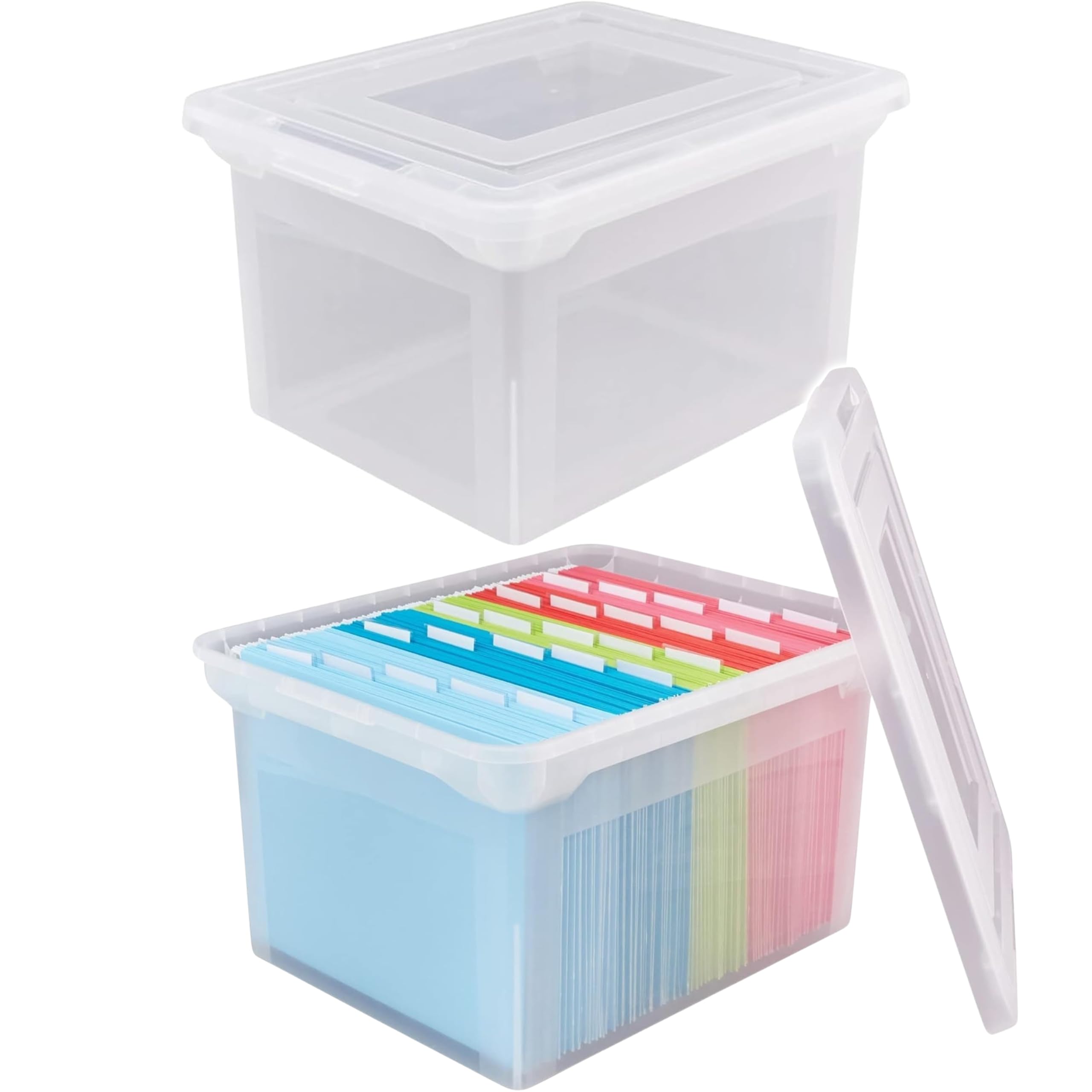 Amazon.com: Generic (2 Pack) - Letter and Legal Plastic File Tote With ...