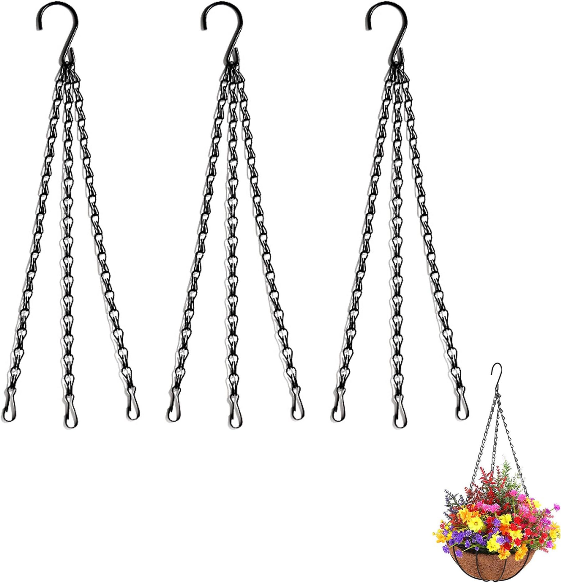 Amazon.com: Benvo 16 inch Long Hanging Plant Chains Flower Pot Hangers ...