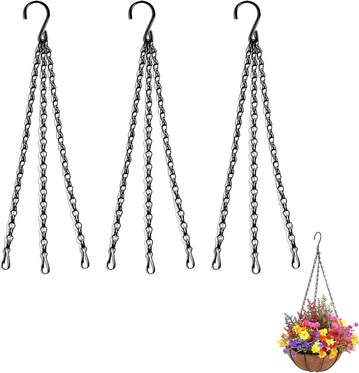 Amazon.com: PCTC 3 Pack 18 inch Hanging Basket Chain,Hanging Plant ...