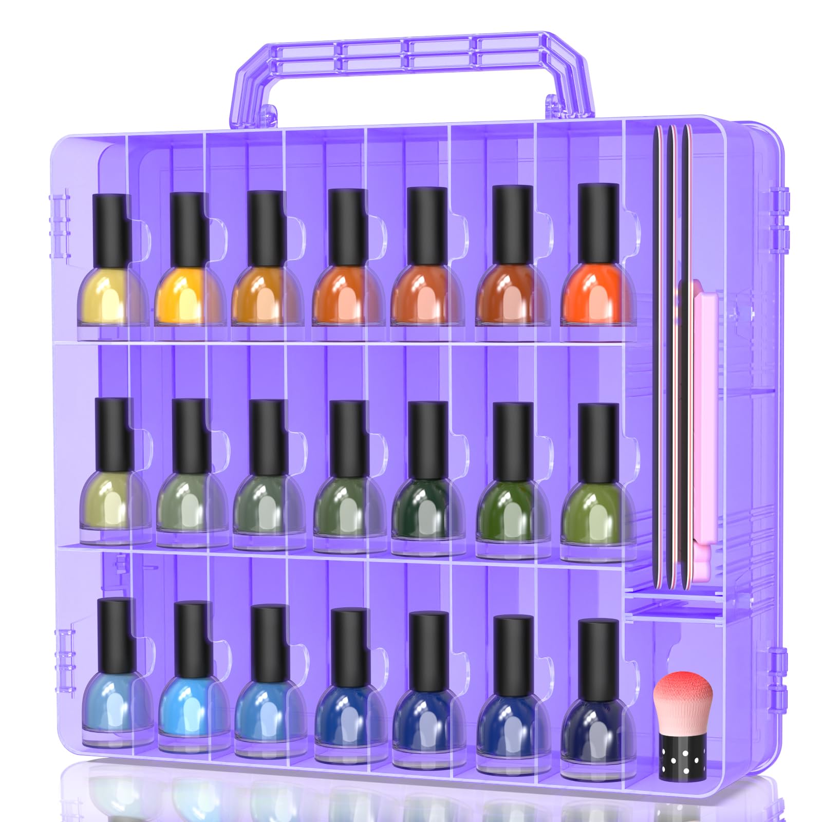 Amazon.com: Beloving Nail Polish Organizer Case for 48 Bottles Nail ...