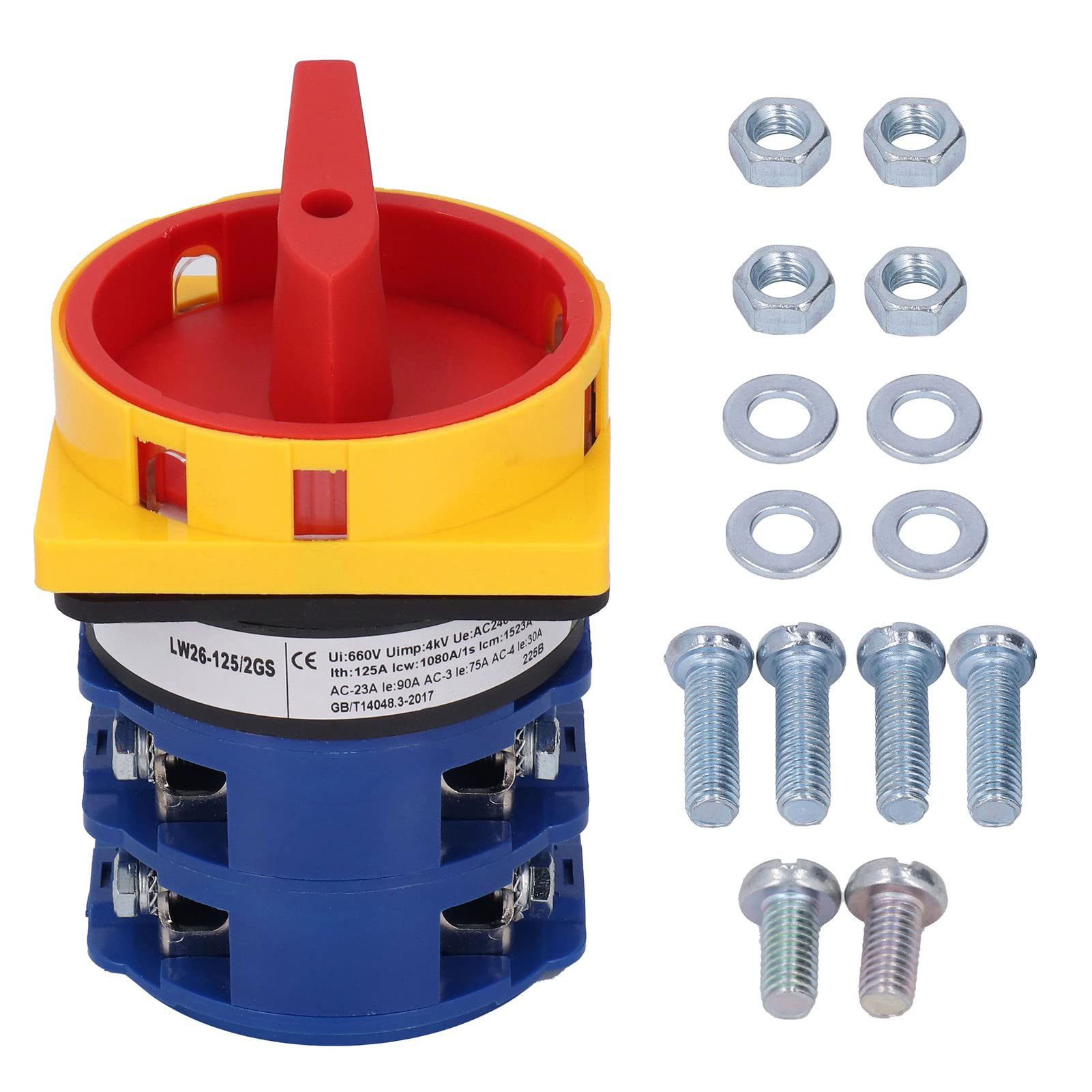 Buy Rotary Cam Changeover Switch 2 Position Changeover Selector Switch ...