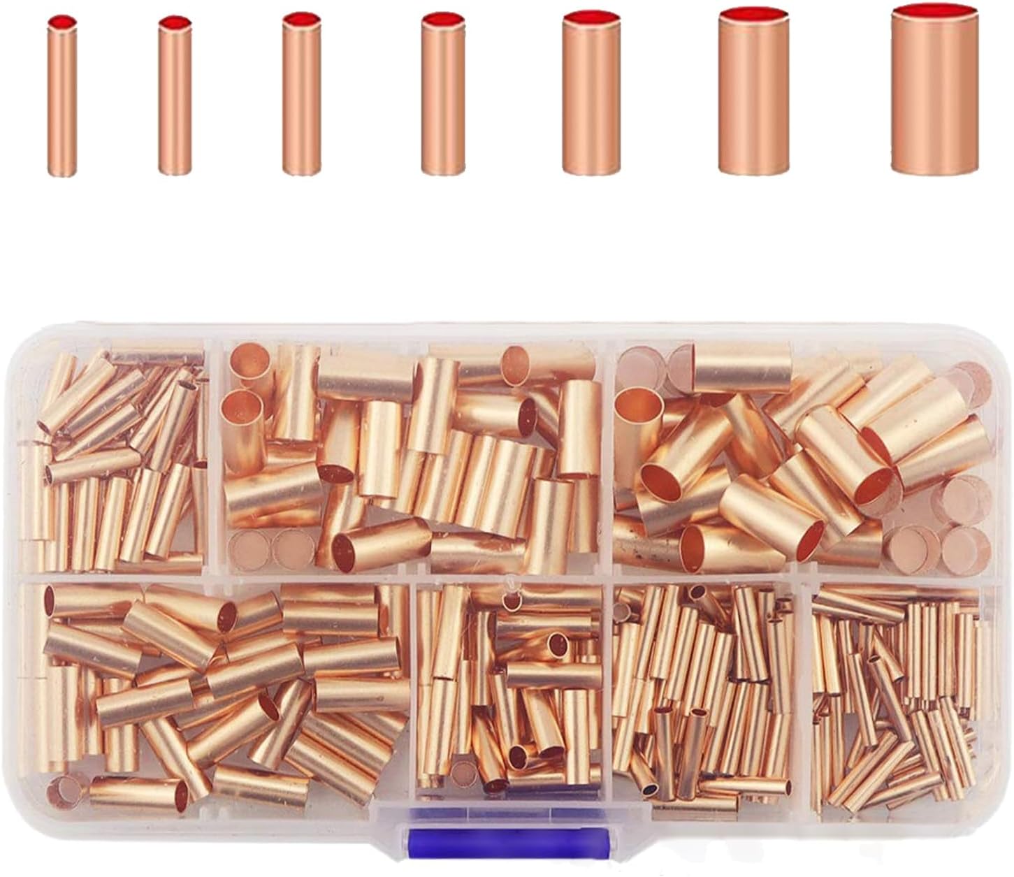 1.5-6 mm Wire Crimp Connectors Set, Copper Wire Ferrules with Box, Non ...