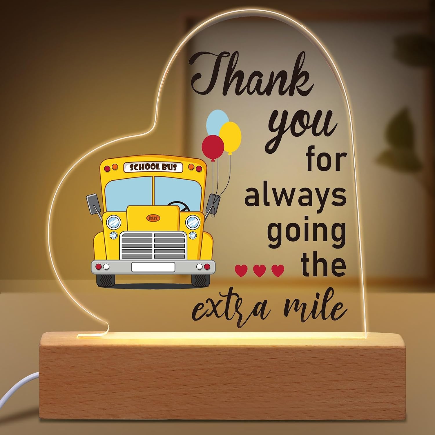 Amazon.com: Glooglitter School Bus Driver Appreciation Gifts Thank You ...