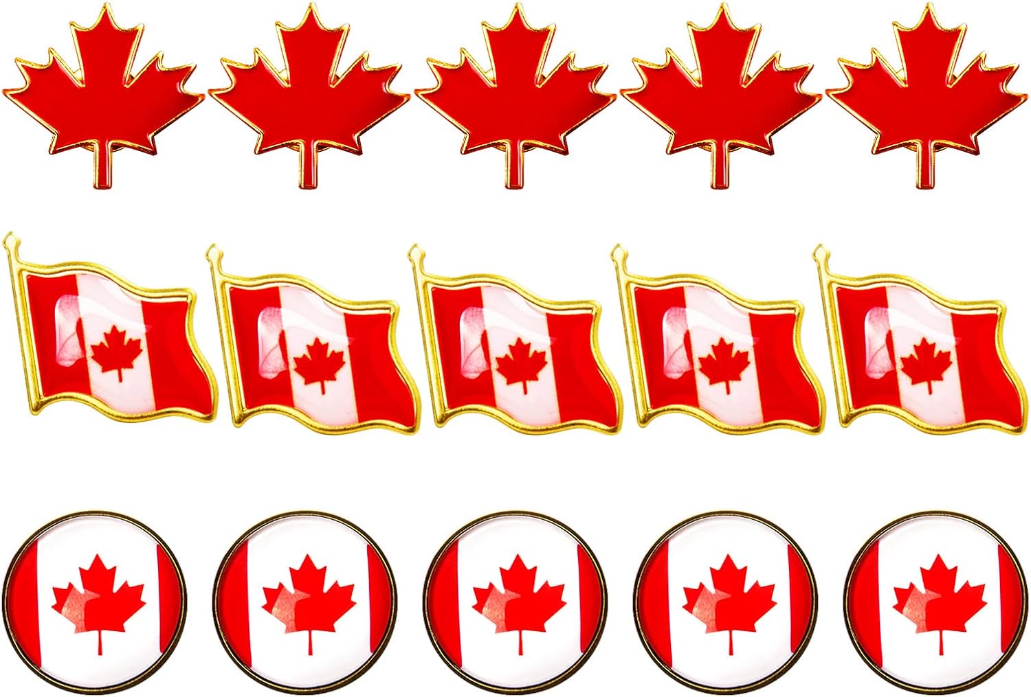 SevenFish 15pcs Canada Flag Pins, Canadian National Maple Leaf Pin ...