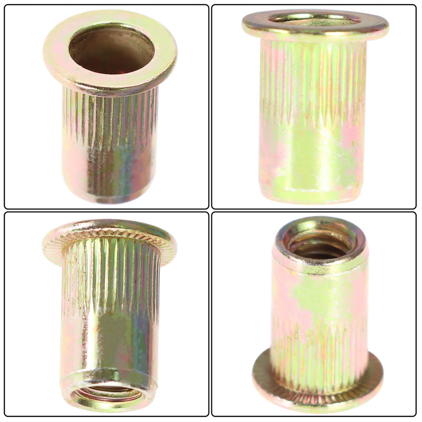 Snapklik.com : Findmall 100Pcs Rivet Nuts Kit M6 Metric Carbon Steel ...