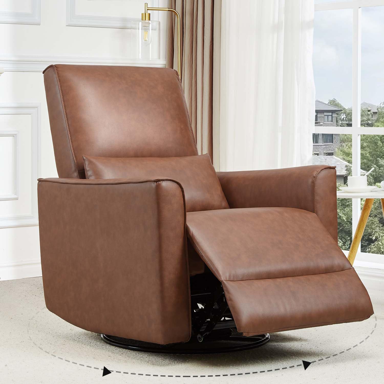 Amazon.com: GAOMON 360° Swivel Rocking Recliner Chair, Glider Rocking ...