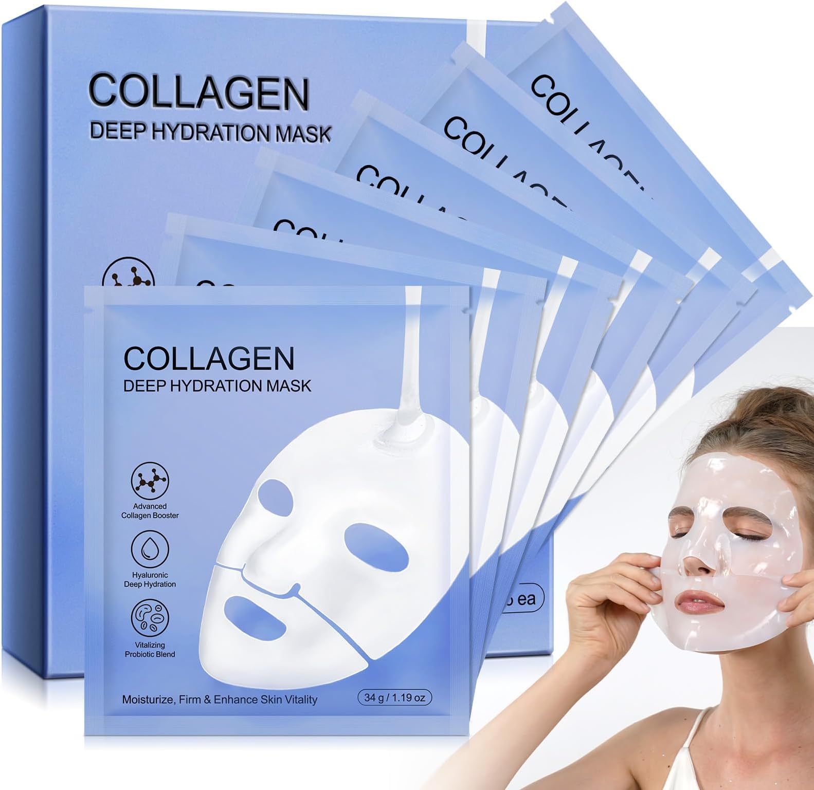 Amazon.com : ISTON 6 Pack Bio-Collagen Real Deep Anti Wrinkle Lifting ...