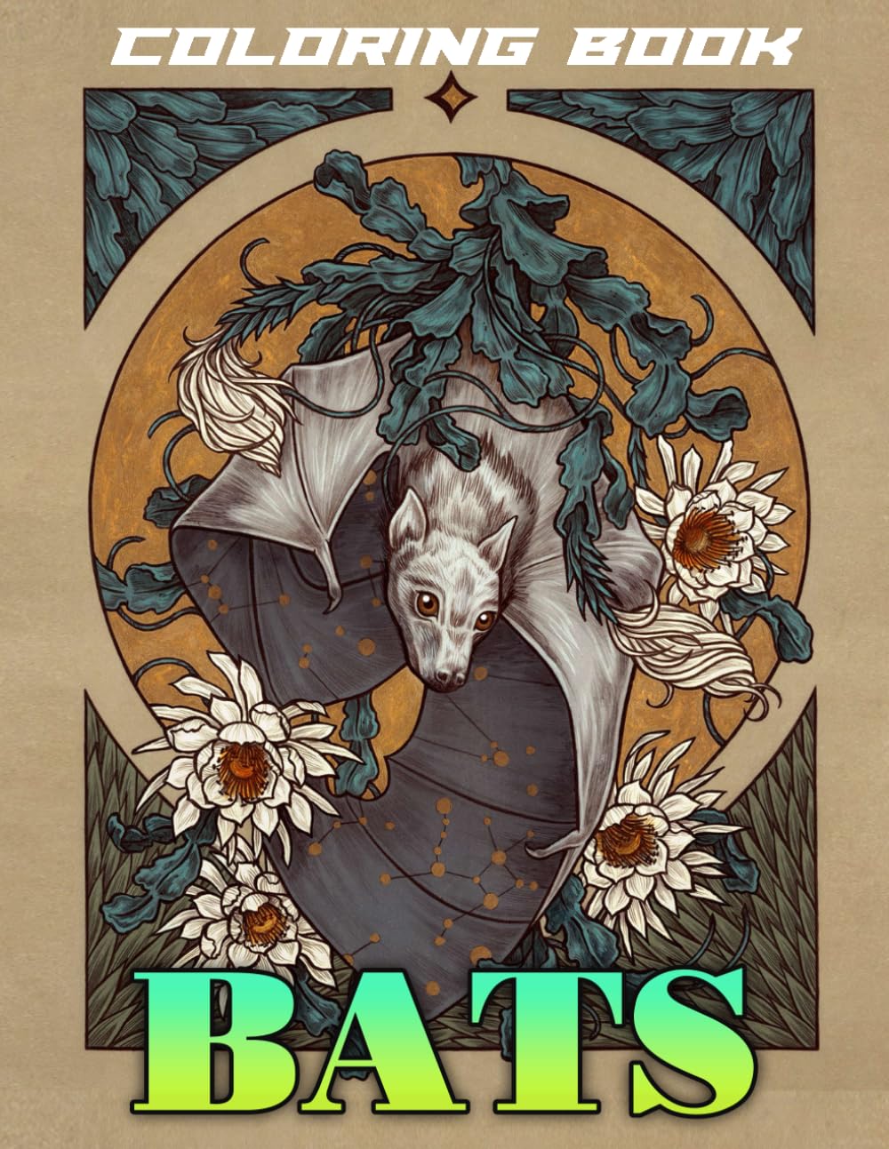 Bats Coloring Book: Coloring pages filled with Bats Jumbo Illustrations ...