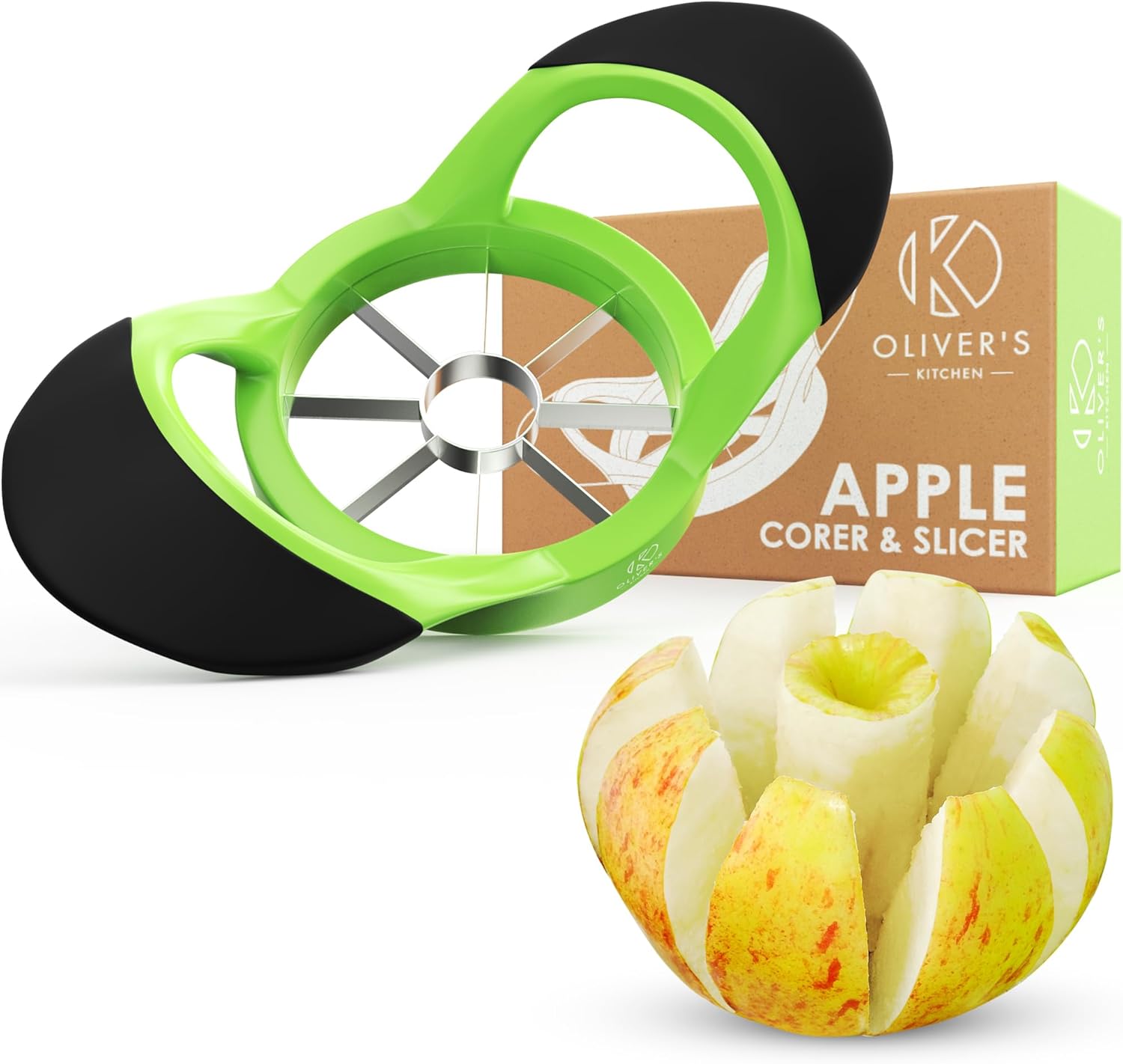 Amazon.com: Oliver's Kitchen ® Apple Corer & Slicer - Our Fruit Cutter ...