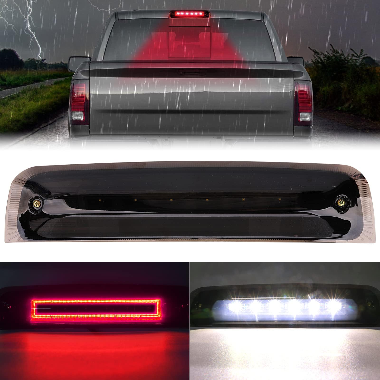 Amazon.com: KYYET LED 3rd Brake Lamp High Mount Stop Light Cargo ...