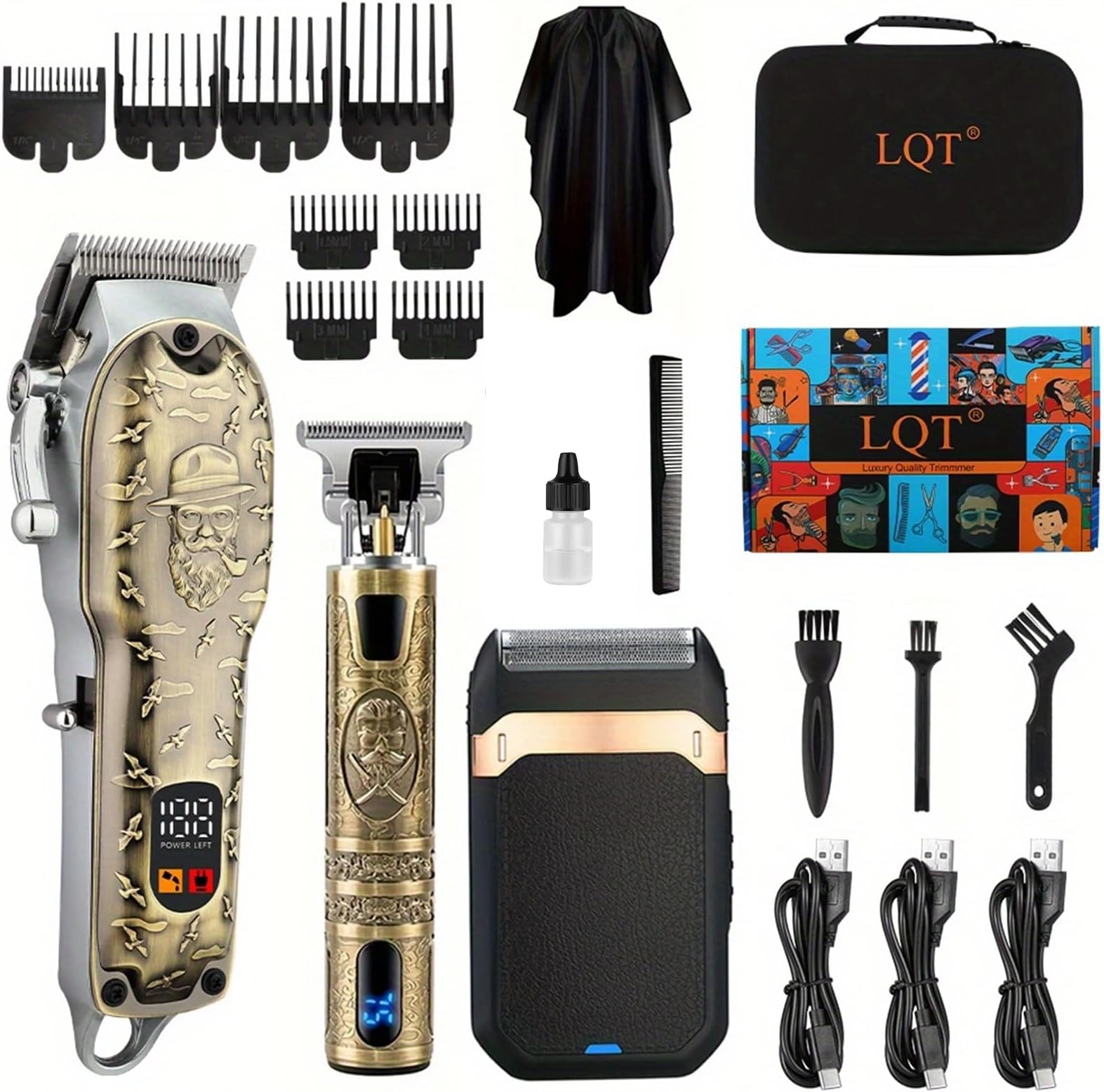 Amazon.com: LQT Hair Clippers Set for Men, Hair Clipper Trimmer with ...